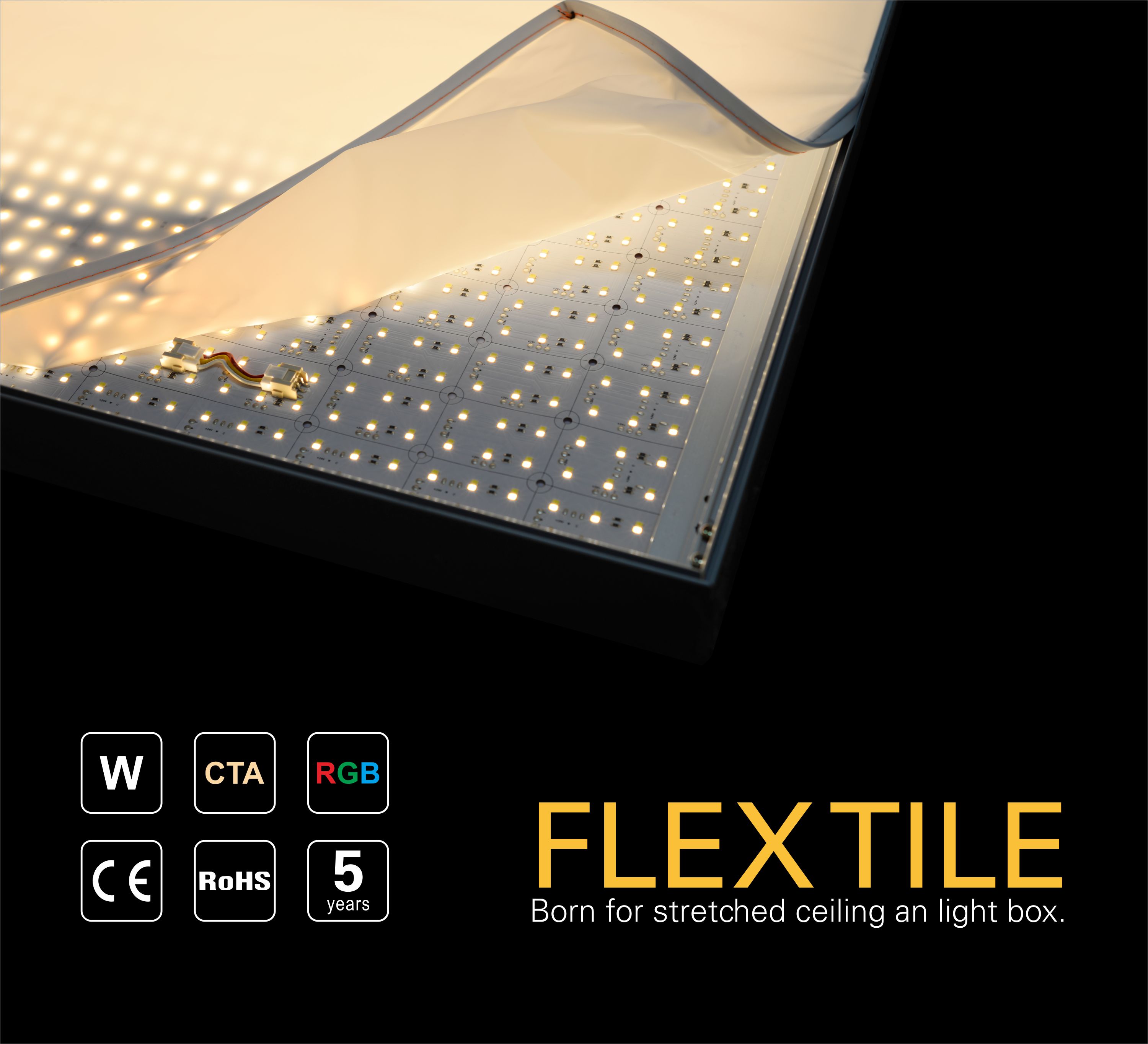 24v LED Fliese Flex Tile warmweiss 4000k 10w